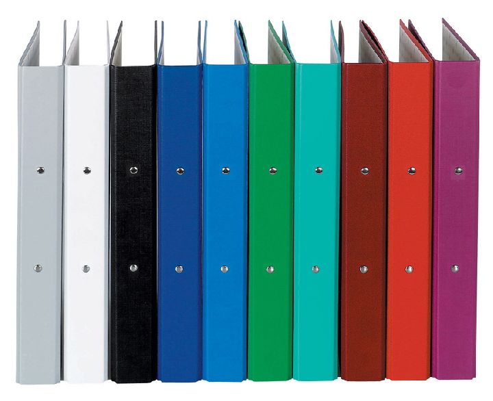 Ringmap A4 grijs/wit/zwart/blauw/groen/rood/roze, grijs/wit/zwart ...