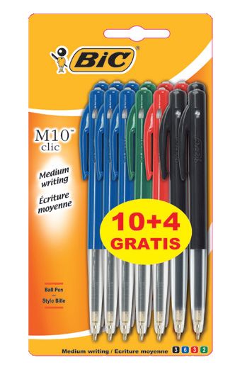 Balpen Bic M10 Clic, standaard | Paradisio