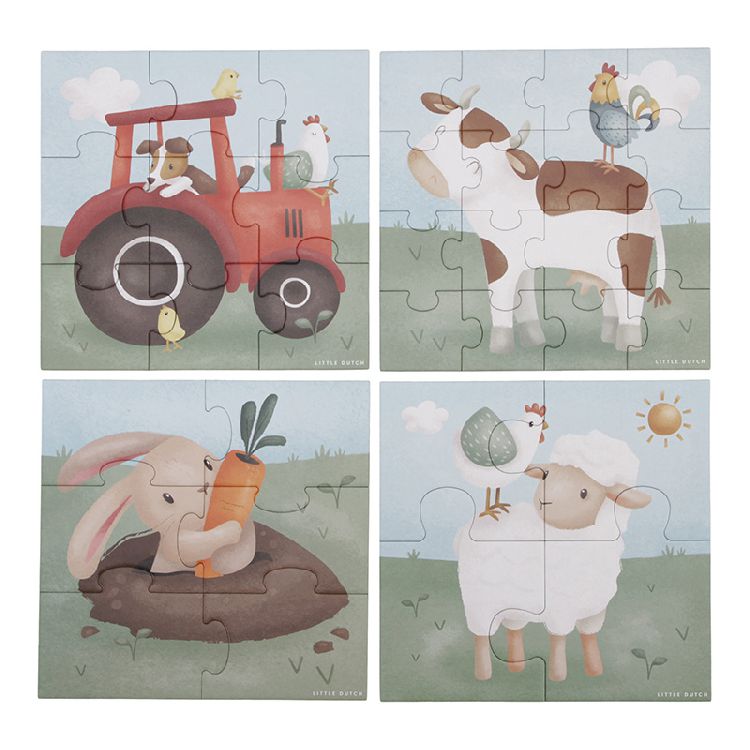 Puzzel Little Dutch made by Tiamo 4 in 1 puzzel | Little Farm | Paradisio